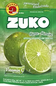 Amazon.com : Zuko Lime-Limon Instant Powder Drink | Family Pack | No ...