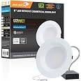 8 Inch Recessed LED Commercial Downlight with J-Box, Wattage Adjustable ...