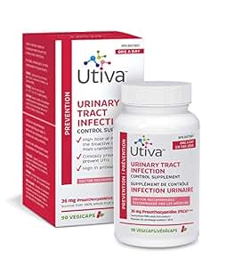 Utiva, by Szio+, 90 Capsule Value Pack. UTI Once a Day Prevention ...