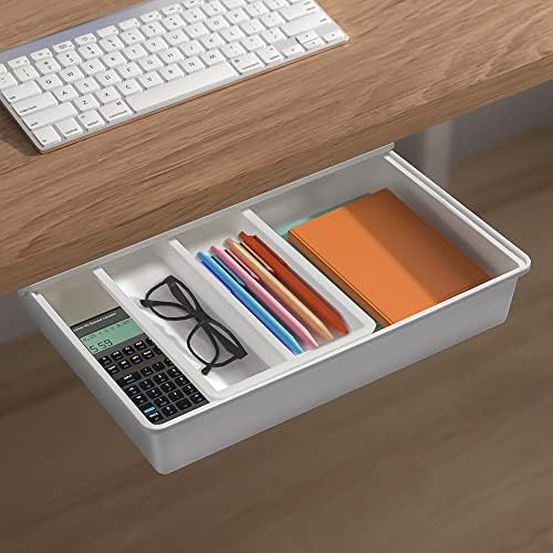 Baffect Under Desk Drawer, Attachable Table Drawer Separators, Hidden ...