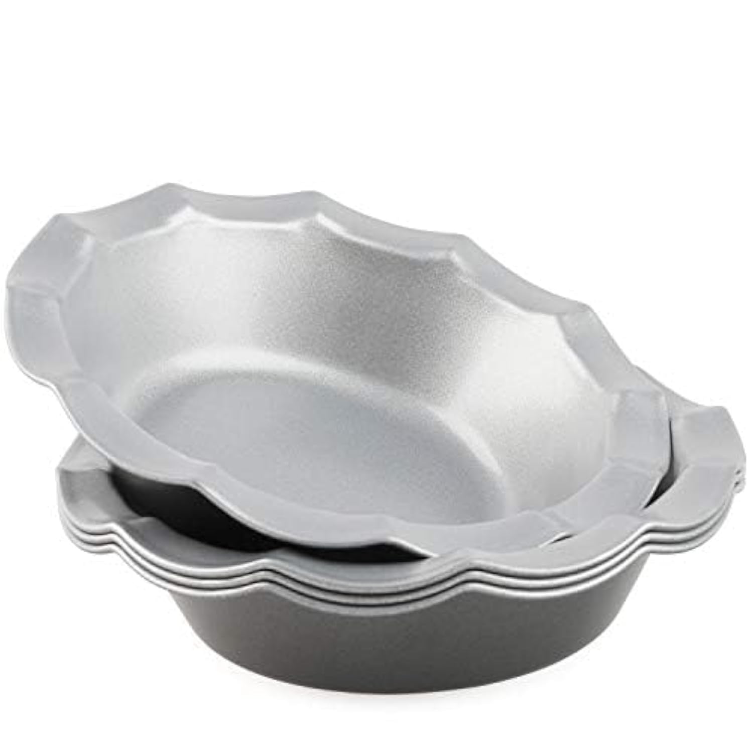 Mini Pie Pans Set of 4 Small Pie Tins Nonstick Round Pie Plate for ...