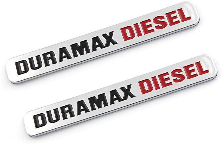 Red Black PAIR DURAMAX DIESEL EMBLEM 3D DOOR HOOD FENDER TAILGATE ...