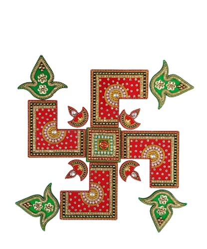 Buy Sathiya Tulip Rangoli Designs Large Size 13 Pieces Set Acrylic ...