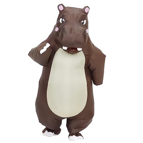 Halloween Inflatable Costume for Adult Fancy Hippo Suit Blow up Costume ...
