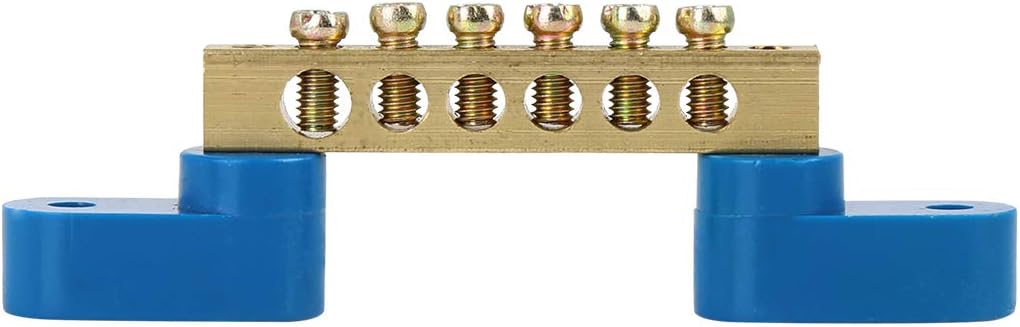 X AUTOHAUX Car 6 Positions Screw Brass Terminal Grounding Strip Bus Bar Block – BigaMart