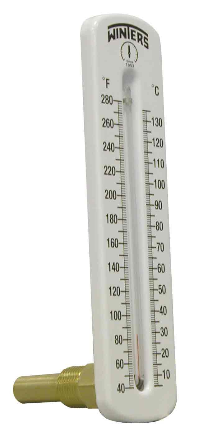 Winters TSW173LF Lead free Well Hot Water Thermometer, 1/2" NPT, 40 to ...
