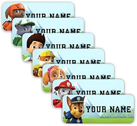 PAW Patrol Theme Original Personalized Peel and Stick Waterproof Custom ...