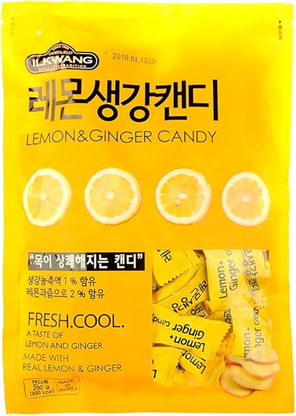 Lemon Ginger Hard Candy_250 Grams (8.8 oz) Product of Korea ...
