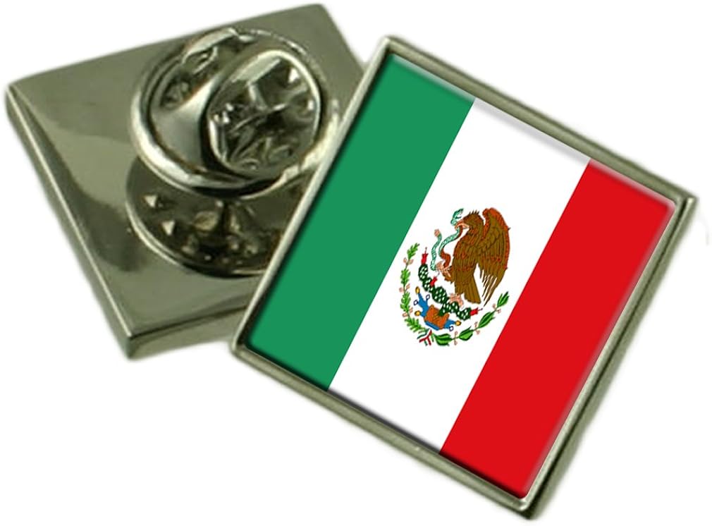 Amazon.com: México Flag Lapel Pin Badge 18mm Square Select Gifts Pouch ...