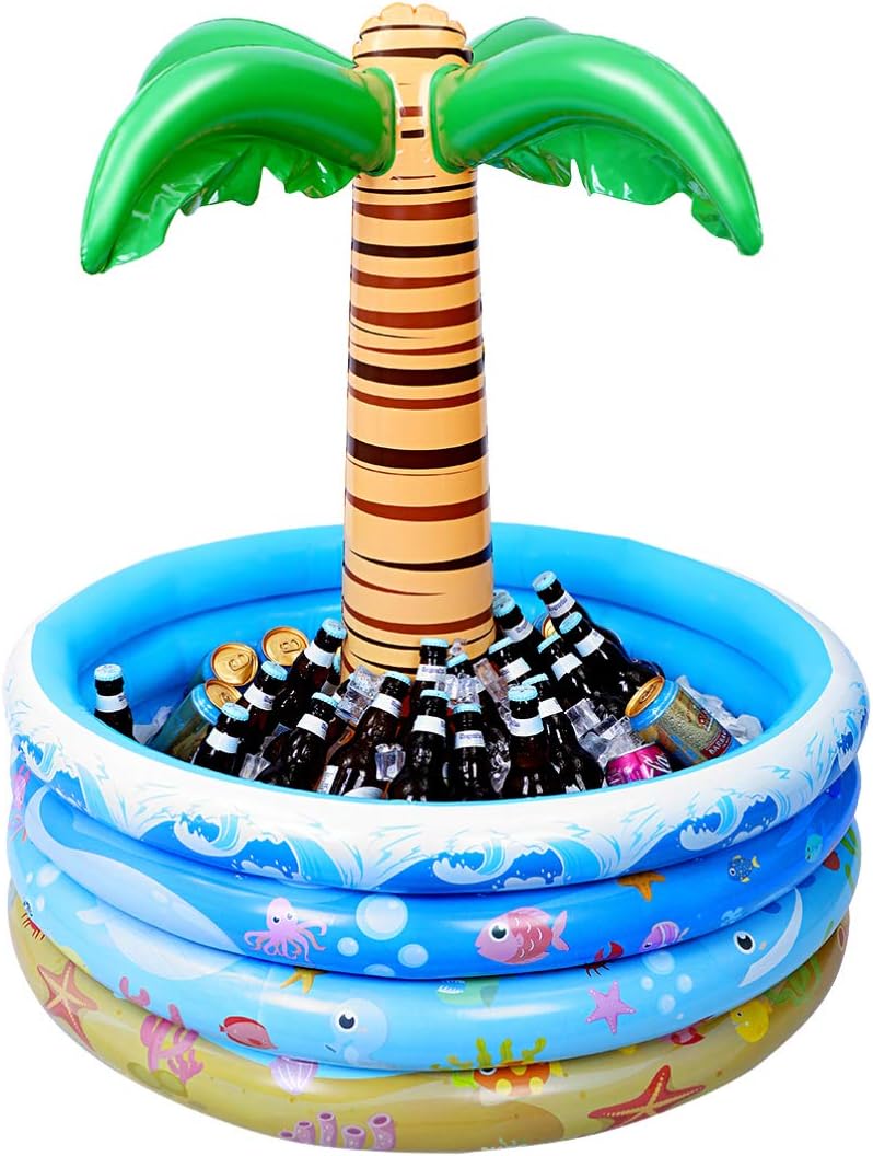 Toyvian 37 Inch Inflatable Palm Tree Cooler, Summer Swimming Party ...