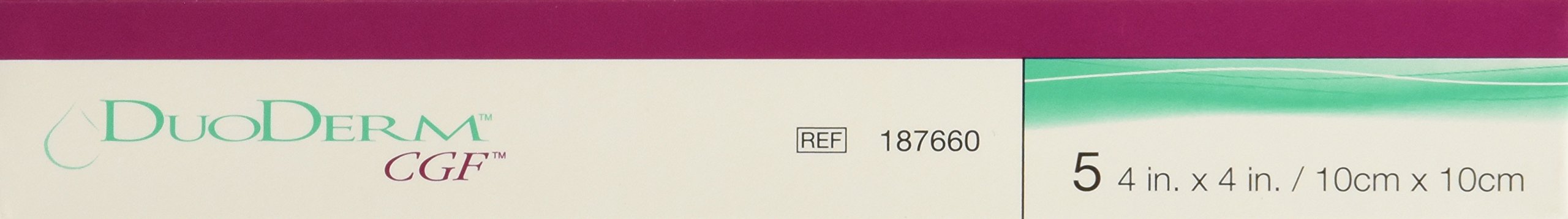 Convatec Duoderm CGF Wound Dressing, 5 Count 4x4 10cm x 10cm