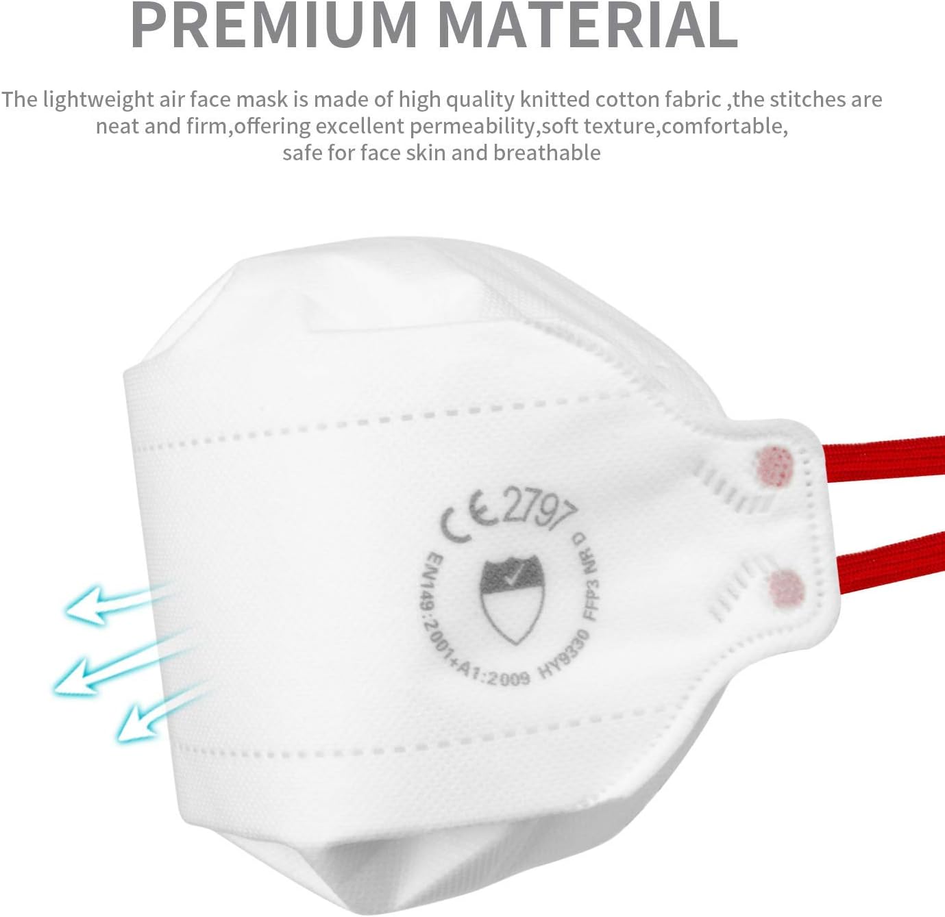 FFP3 Masks, Face Mask Premium Respirator without Valve(x5) – EN 149: ...