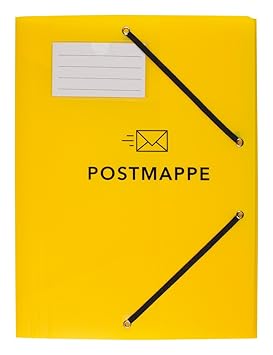 5x Kunststoff Postmappe / aus PP / DIN A4 / mit 3 Klappen und Gummizug ...