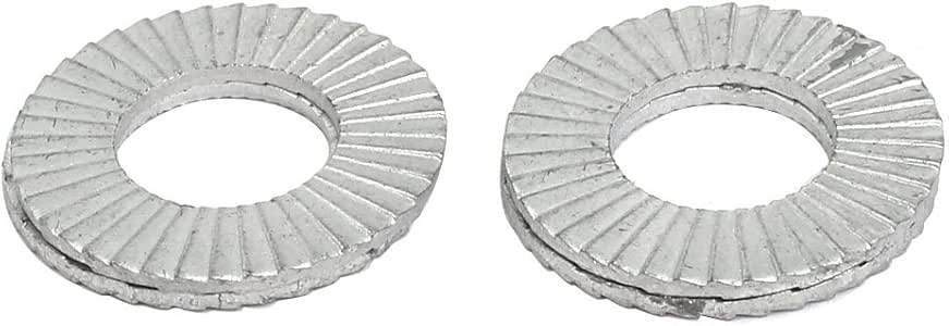 Amazon.com: uxcell 10mm Inner Dia Carbon Steel Wedge Locking Washer Silver Tone 4 Pcs: Home ...