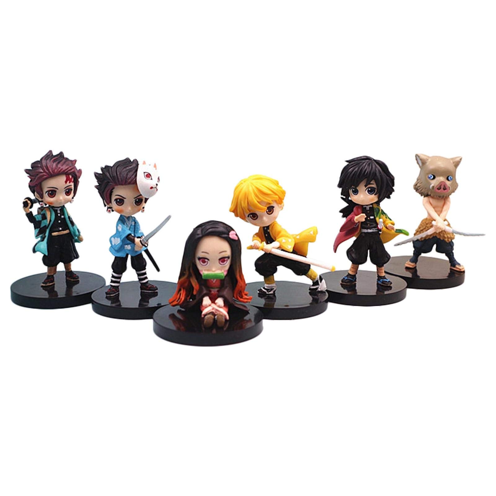 Buy Demon Slayer Figure Set 3 Inch Cute Q Version Kimetsu No Yaiba ...