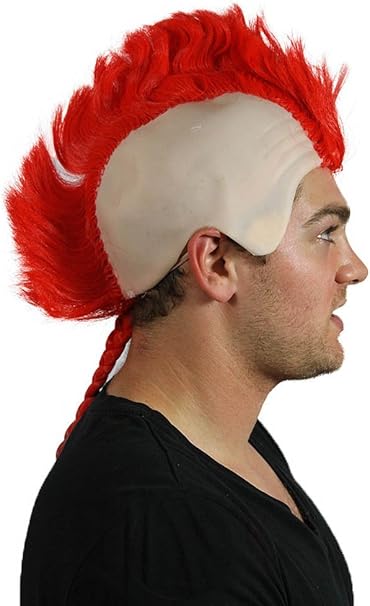 Amazon.com: My Costume Wigs Men's Mohawk Wig (Red) One Size fits all ...