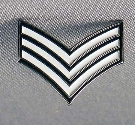 Metal Enamel Pin Badge Military Sergeant Stripes (Sarge Sargeant Police ...