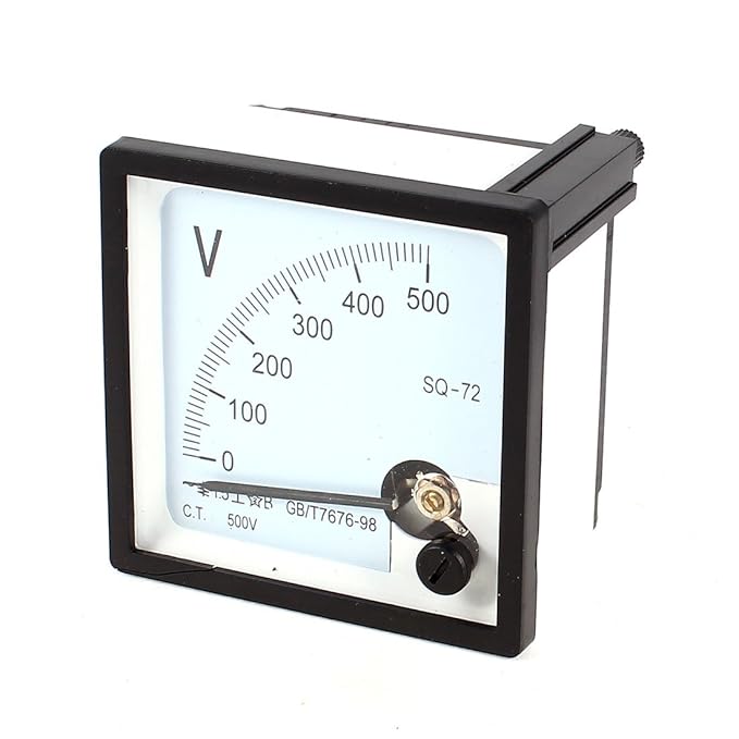 AC 0-500V Measuring Range Panel Mounting Voltmeter SQ-72 72mm x 72mm ...