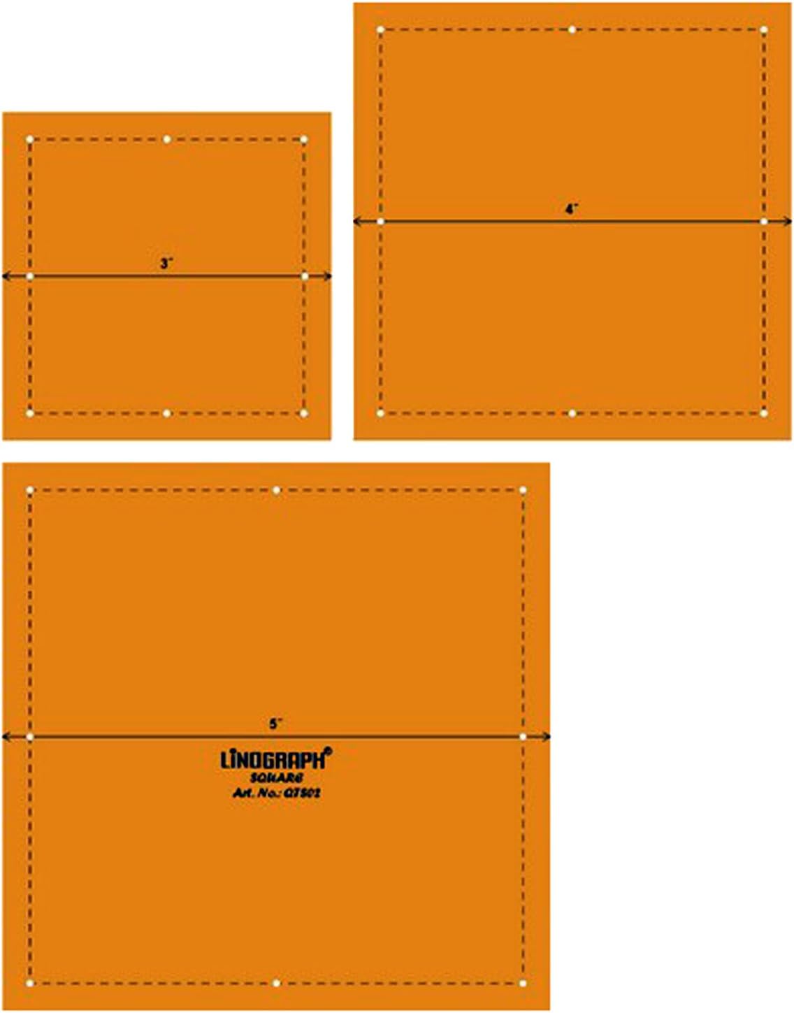 Square Quilting Patchwork Shape Scale Template Set of 3 Pcs – BigaMart