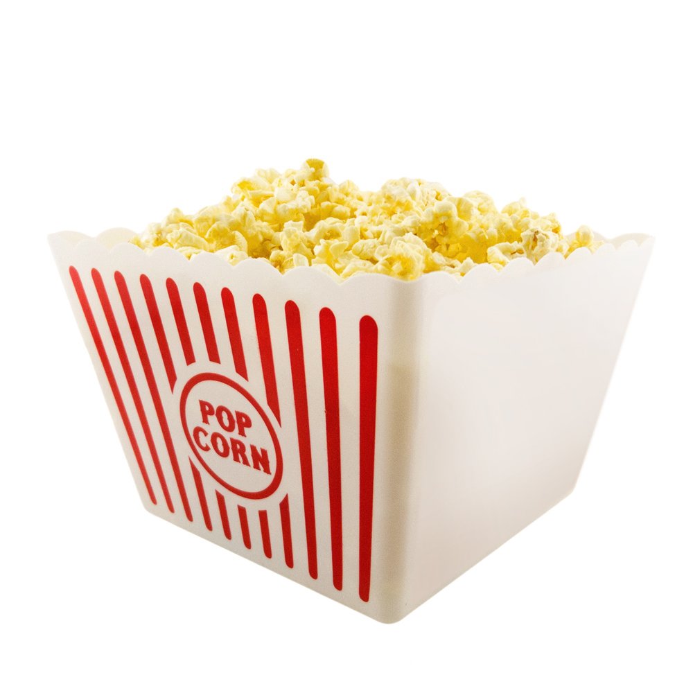 [Novelty Place] Plastic Red & White Striped Classic Popcorn Containers ...