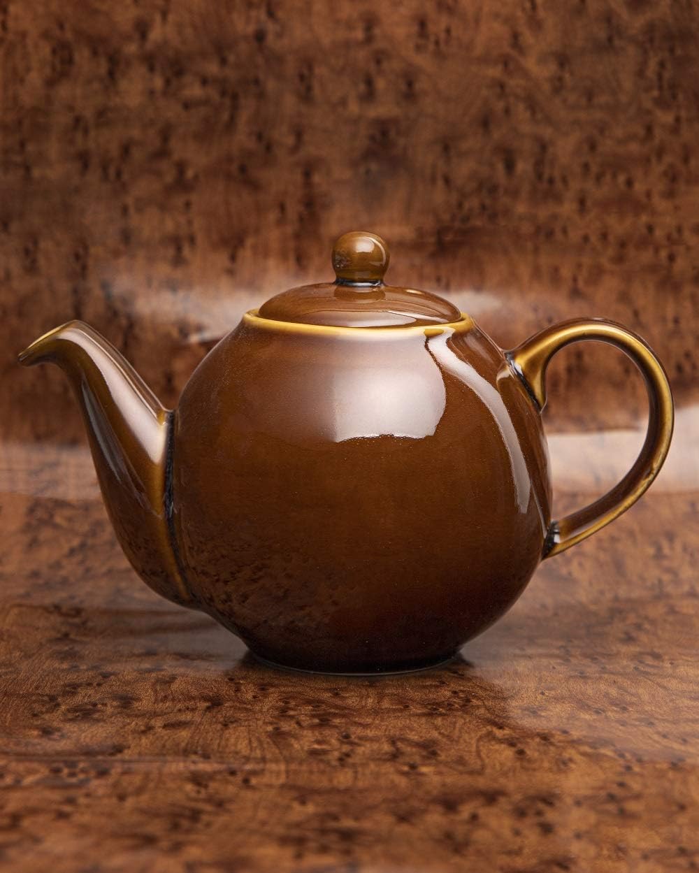 London Pottery Globe Ceramic Teapot with Strainer, Oyster Rockingham, 4 ...