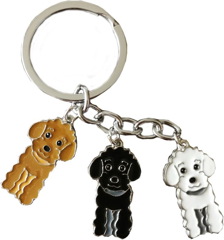 BbearT® Dog ID Tag,Three Dogs Key-ring Keychain,Cute Metal Puppy ID ...