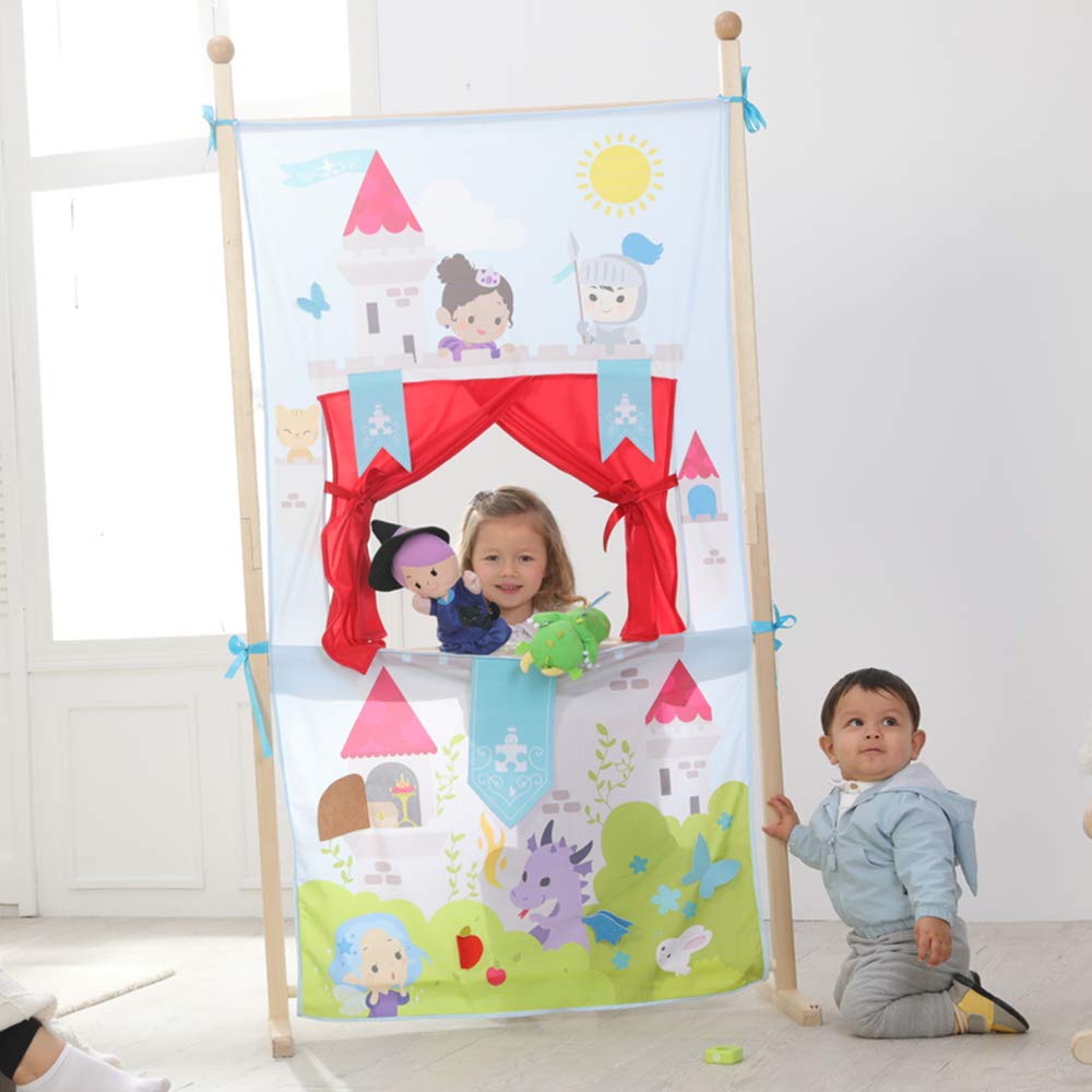 Newwiee Doorway Puppet Theater Foldable Puppet Show Theater For Kids
