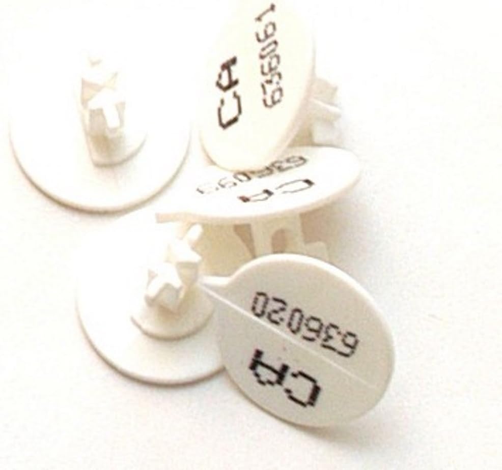Versapak BUTTONNO_WHS Numbered Button Seal (Pack of 500)-White: Amazon ...