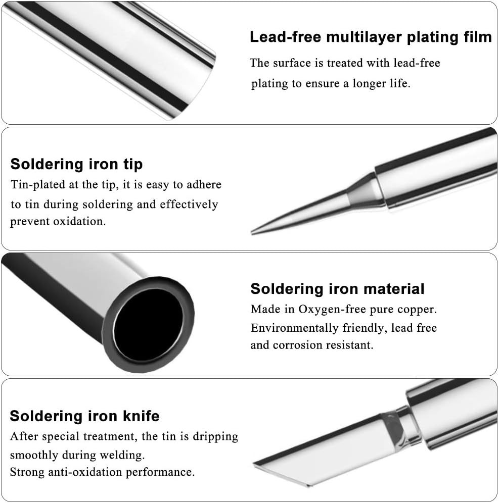 KeeYees 12 Pieces Solder Soldering Iron Tip Kit – Welding Soldering ...