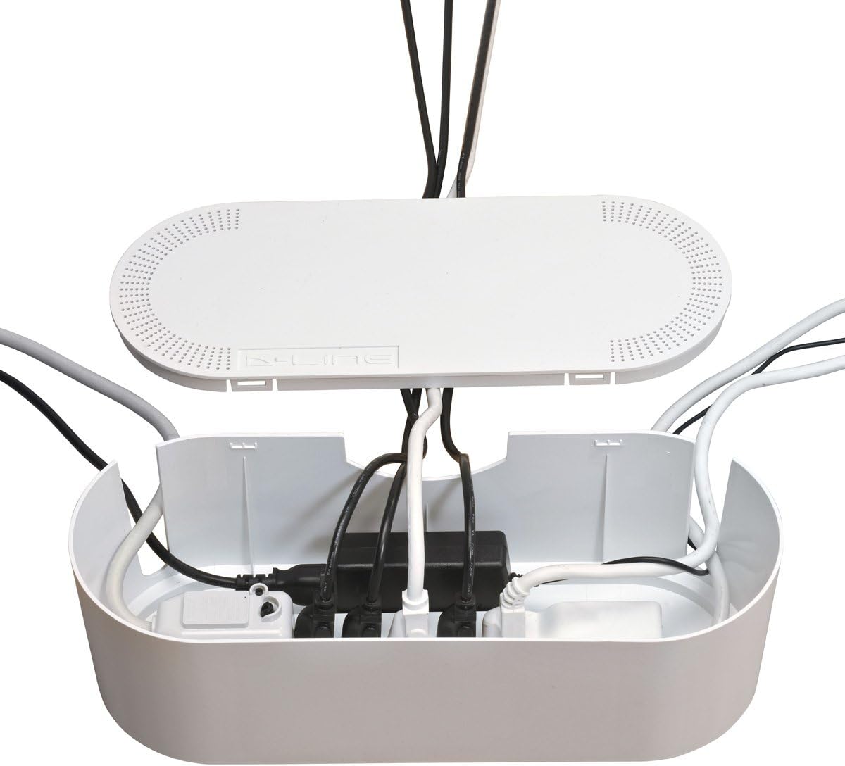 D-Line Cable Tidy Box Hide and Conceal Extension Blocks and Electrical ...