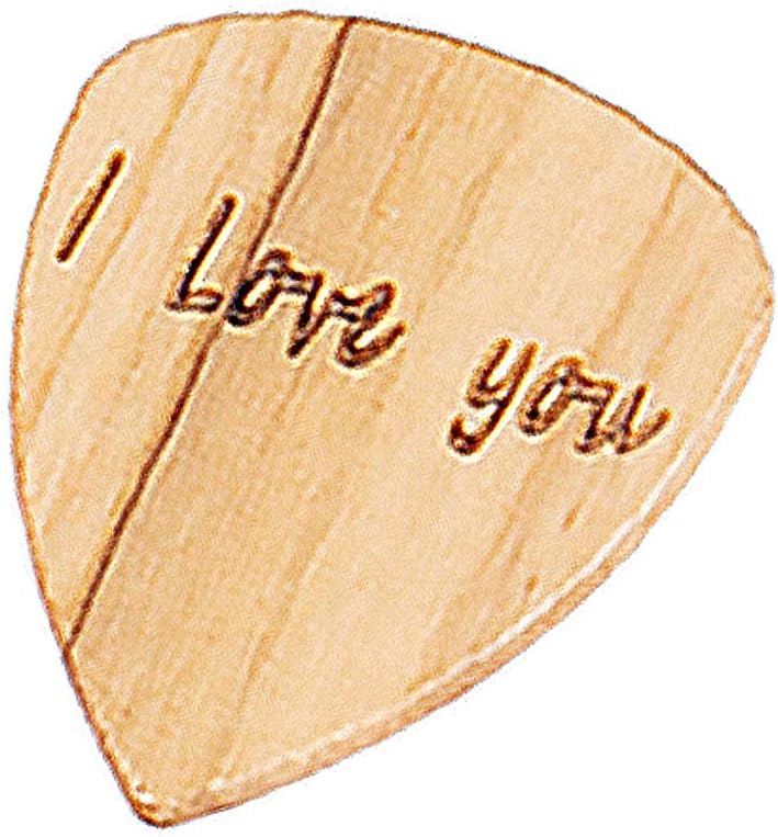 Jewelora Custom Guitar Plectrum 3 Pieces Wooden Guitar Plectrums with ...