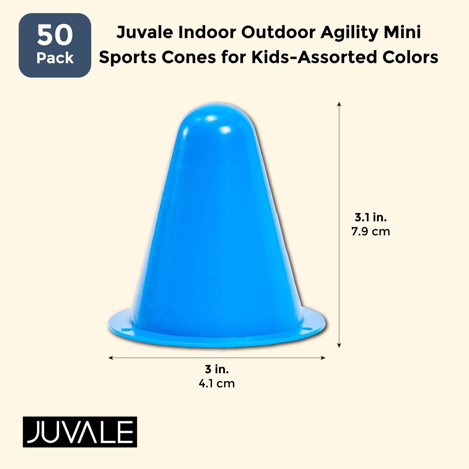 Juvale Indoor Outdoor Agility Mini Sports Cones for Kids (50 Pack ...