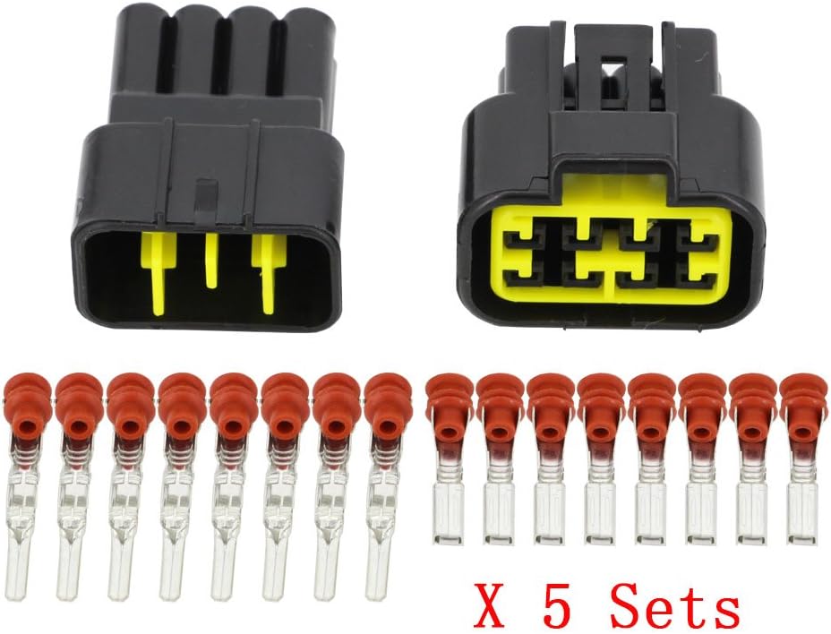 5 Sets/Kits 8 Pin/Way Waterproof Electrical Wire Connectors DJ7081Y-2.3-11/21 Male and female ...