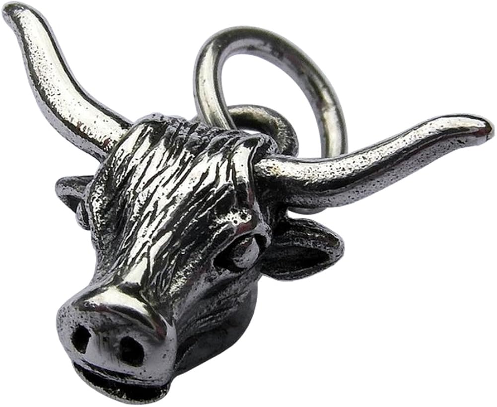 Sterling Silver 925 Bull Head Pendant: Amazon.co.uk: Jewellery