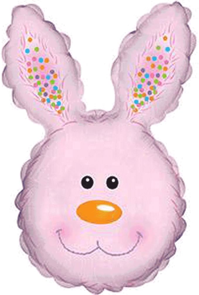 Pink Rabbit Bunny Head 30" Foil Balloon: Amazon.co.uk: Toys & Games