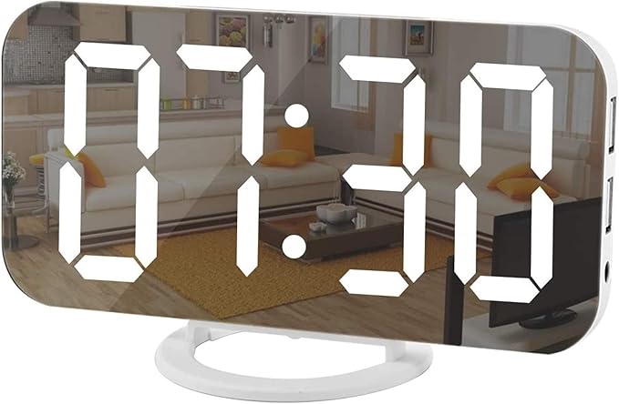 Digital Clock Large Display, LED Electric Alarm Clock: Amazon.co.uk ...