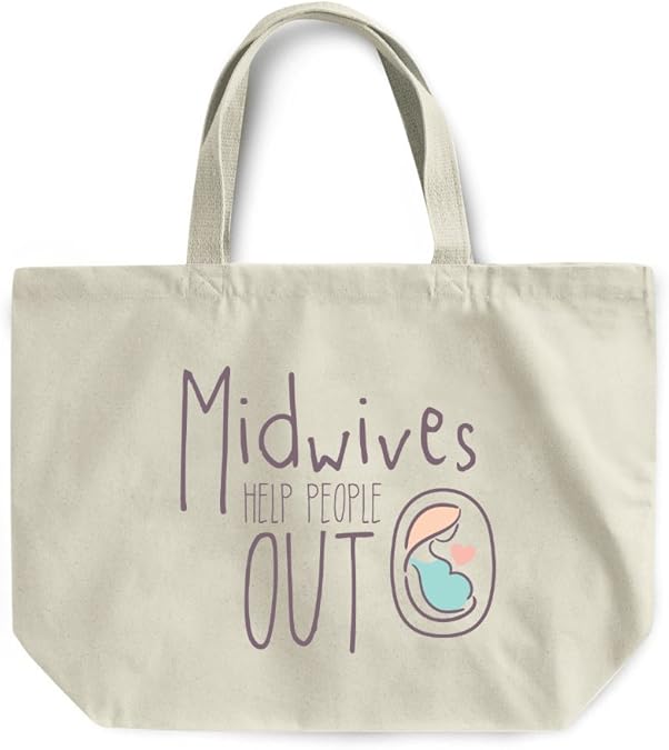 Midwives Help People Out Maxi Bag One Size Natural Cute Funny Thank You ...