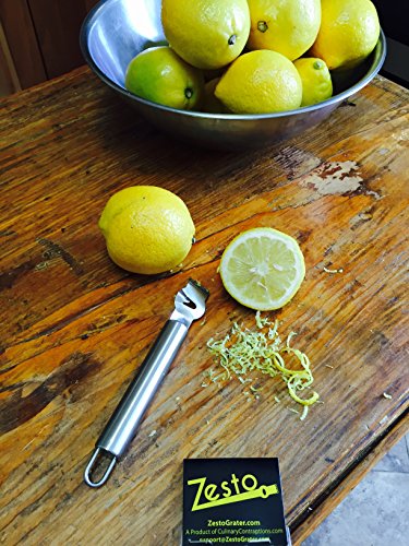 Zesto Lemon Zester with Channel Knife. Best tool to add Citrus Zest and ...