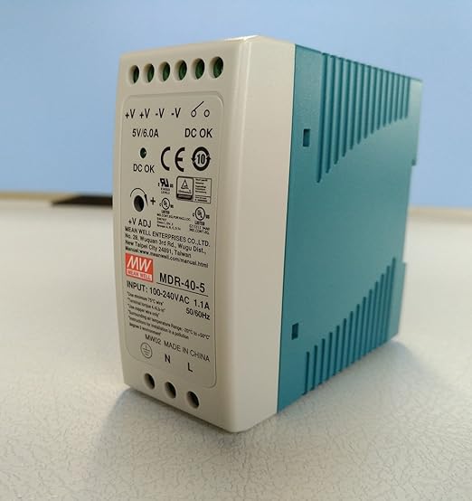 MEAN WELL MDR-40-5 30W 6A 5V Industrial DIN Rail Power Supply MDR-40 ...
