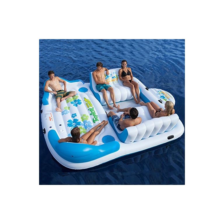 Tropical Tahiti Floating Island Lounger Seat With 6 Person Capacity ...