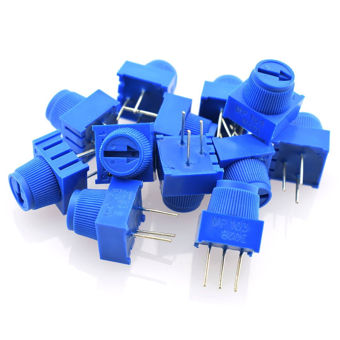 HJ Garden 12pcs 10K Ohm Multiturn Rotary Potentiometer 3386MP-103 3Pins ...