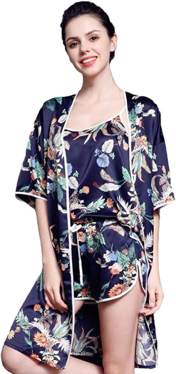Mujer Conjunto De Pijama Vintage Moda Impresión Cómodo Respirable ...