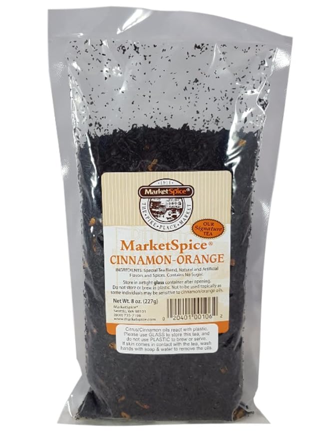 Amazon.com : Market Spice Cinnamon Orange Loose Leaf Tea, 8 oz. Package ...