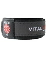 Vital ID Medical ID Bracelet / Band Denim Blue - Large: Amazon.co.uk ...