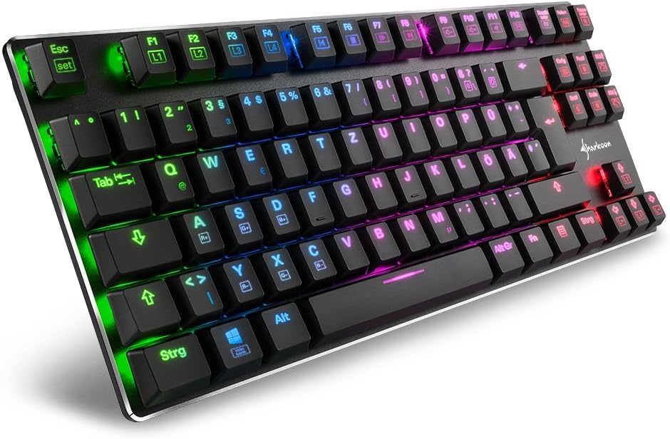 Sharkoon PureWriter RGB Mechanical Low Profile Keyboard: Amazon.de ...