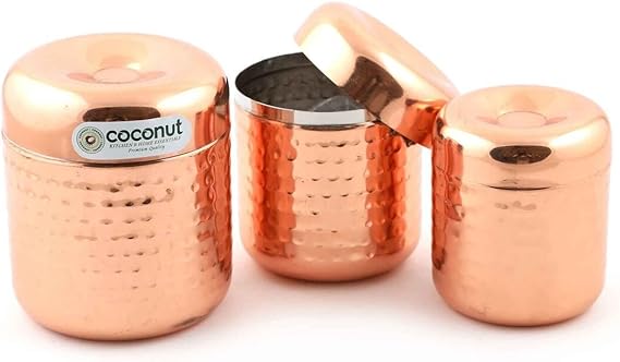 Buy Coconut Stainless Steel Container Set, 3-Pieces, Silver Online at ...