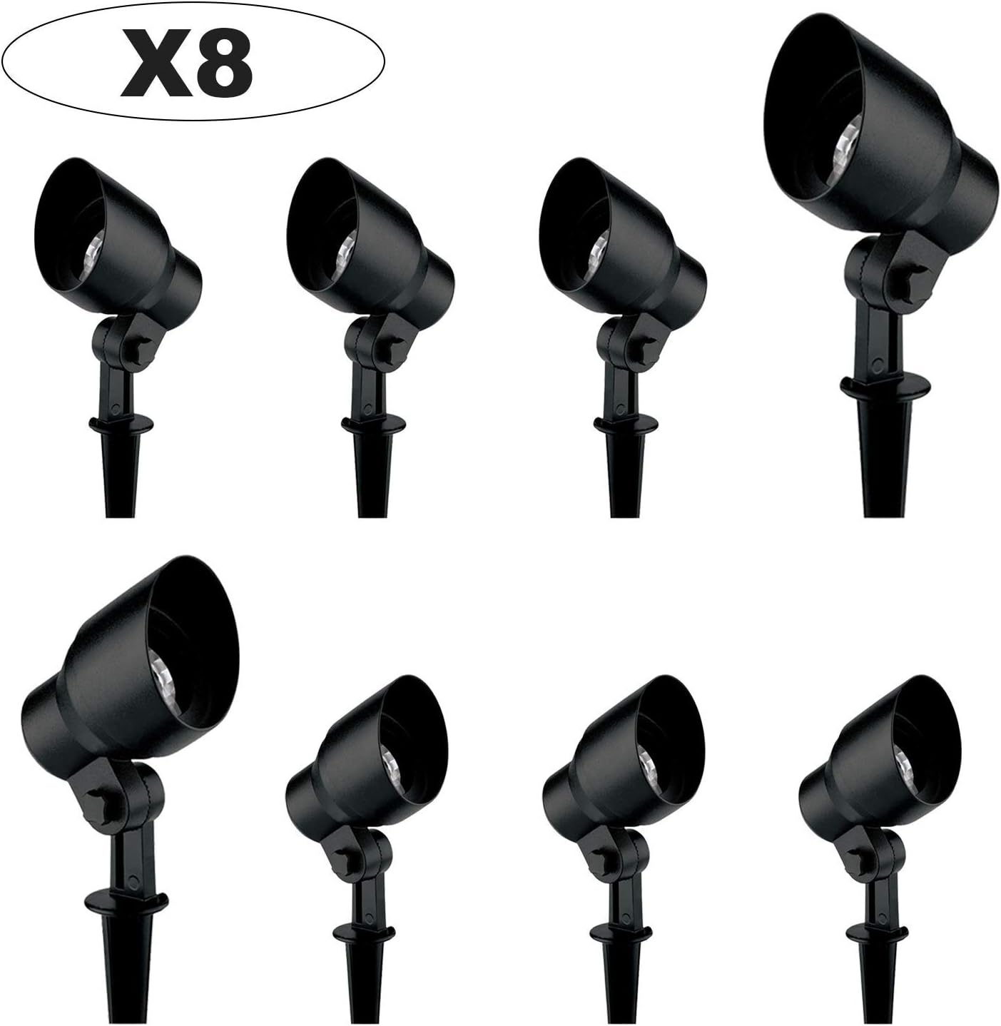 Malibu 20 Watt Floodlight 8 Pack Low Voltage Landscape Lighting Outdoor ...