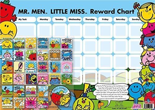 Mr Men and Little Miss A3 Reward Chart plus 33 Stickers: Amazon.co.uk ...