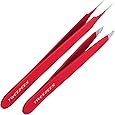 Amazon.com : Tweezees Precision Red Stainless Steel Tweezers ...