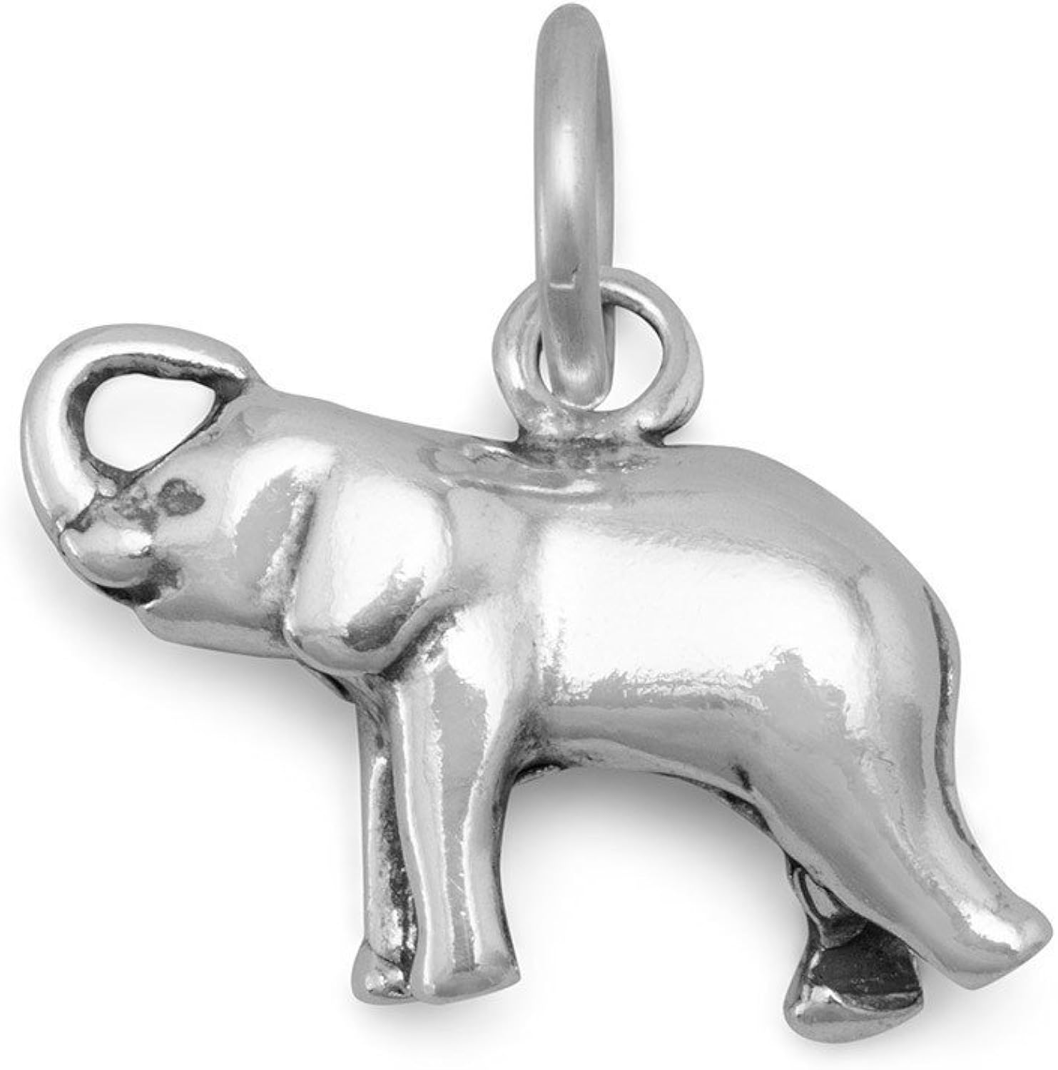 Amazon.com: Precious Stars Sterling Silver Small Elephant Charm: Jewelry